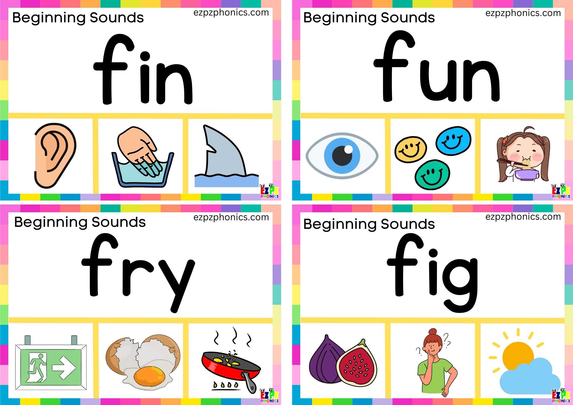 Read The Word And Clip The Correct Image Clip Card Letter F 1 ...