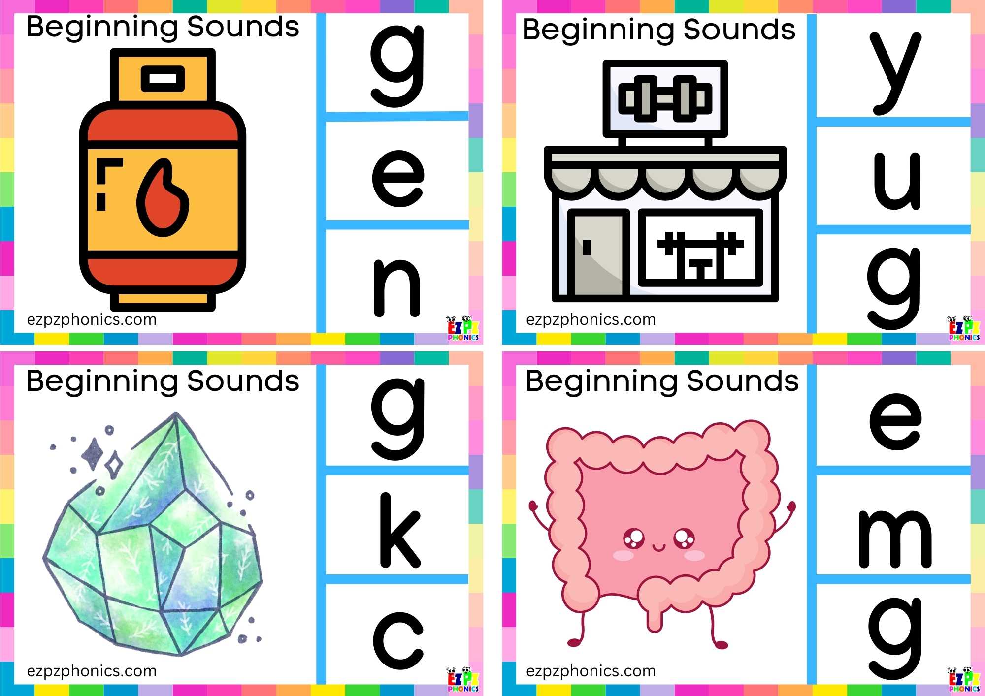 Letter G Look At The Image And Clip The Correct Letter Clip Card 1 ...