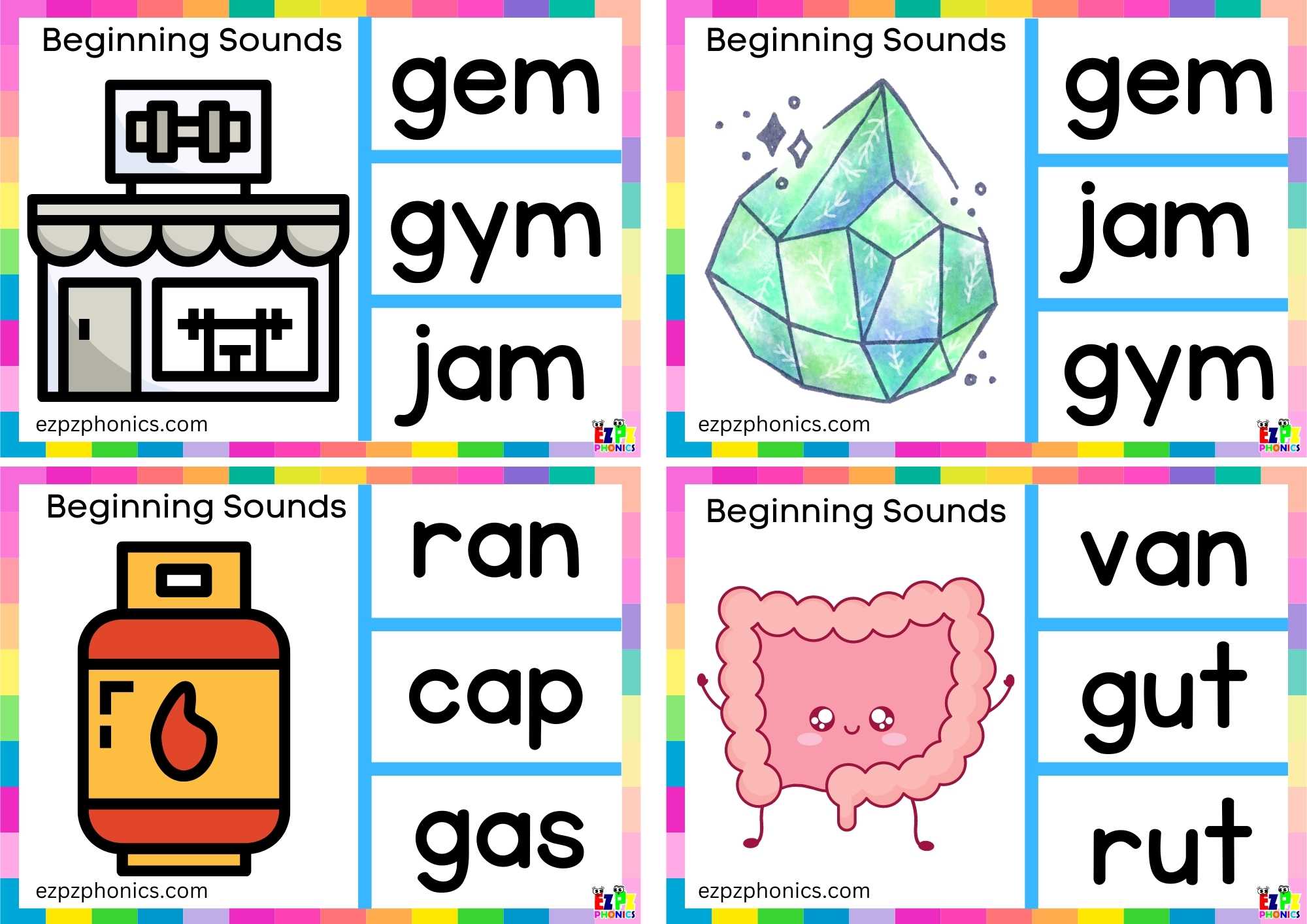 Letter G Look At The Image And Clip The Correct Word Clip Card 1 ...