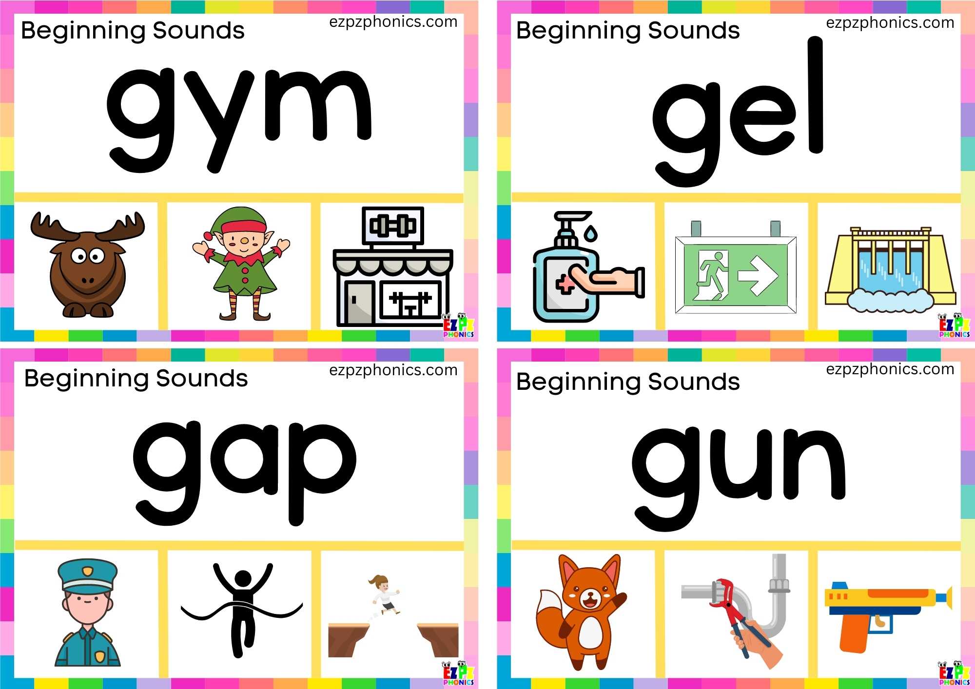 Read The Word And Clip The Correct Image Clip Card Letter G 2 ...