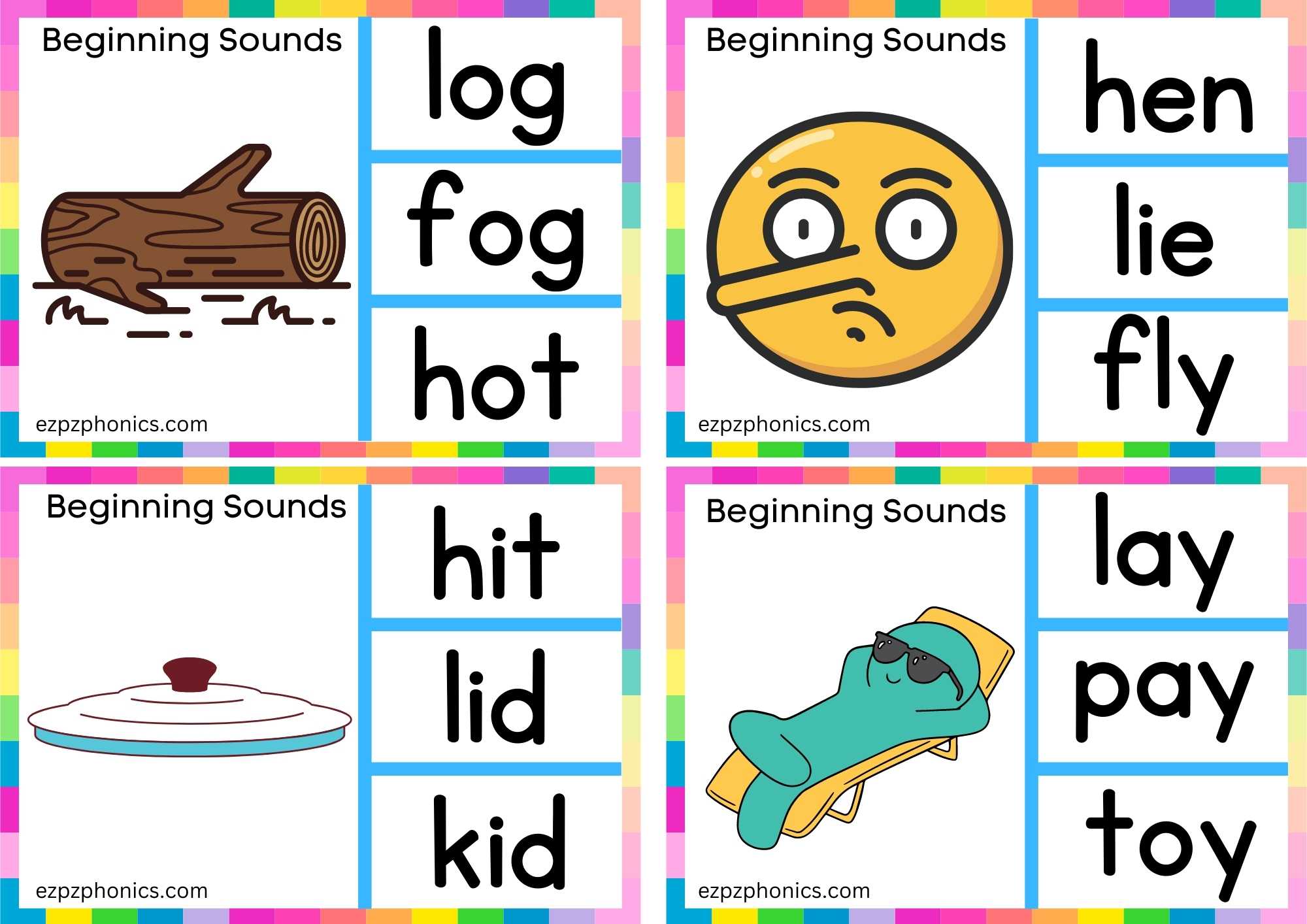 Letter L Look At The Image And Clip The Correct Word Group 1 ...