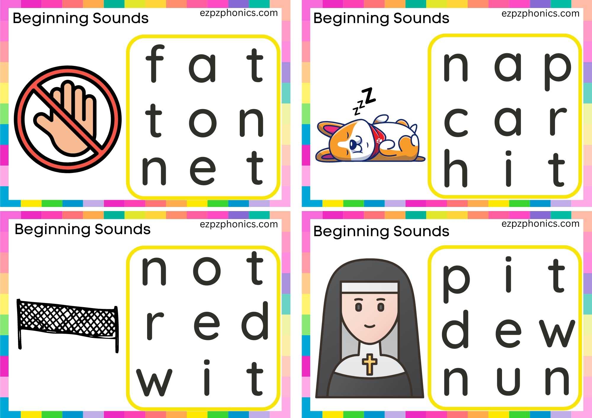 Letter N Word Search Group 1 - ezpzphonics.com