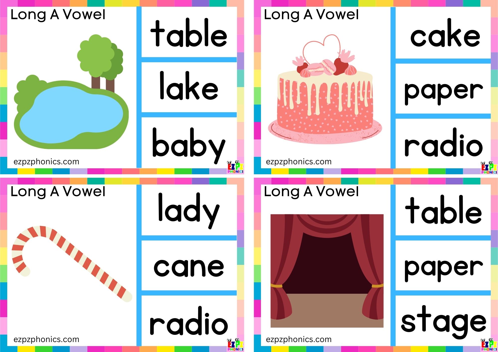 Long a vowel a_e words Look at the image and clip the correct word Clip ...