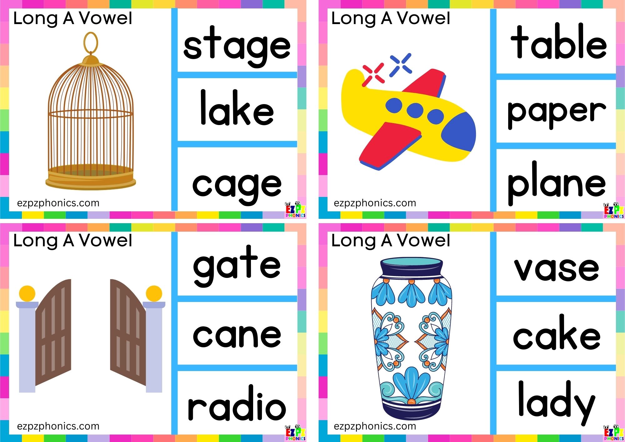Long a vowel a_e words Look at the image and clip the correct word Clip ...