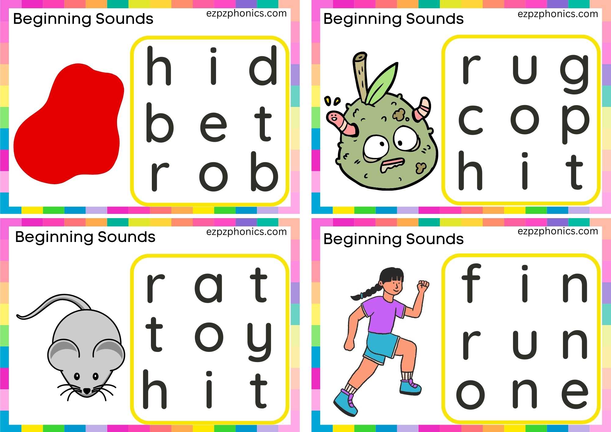 Letter R Word Search Group 1 - ezpzphonics.com