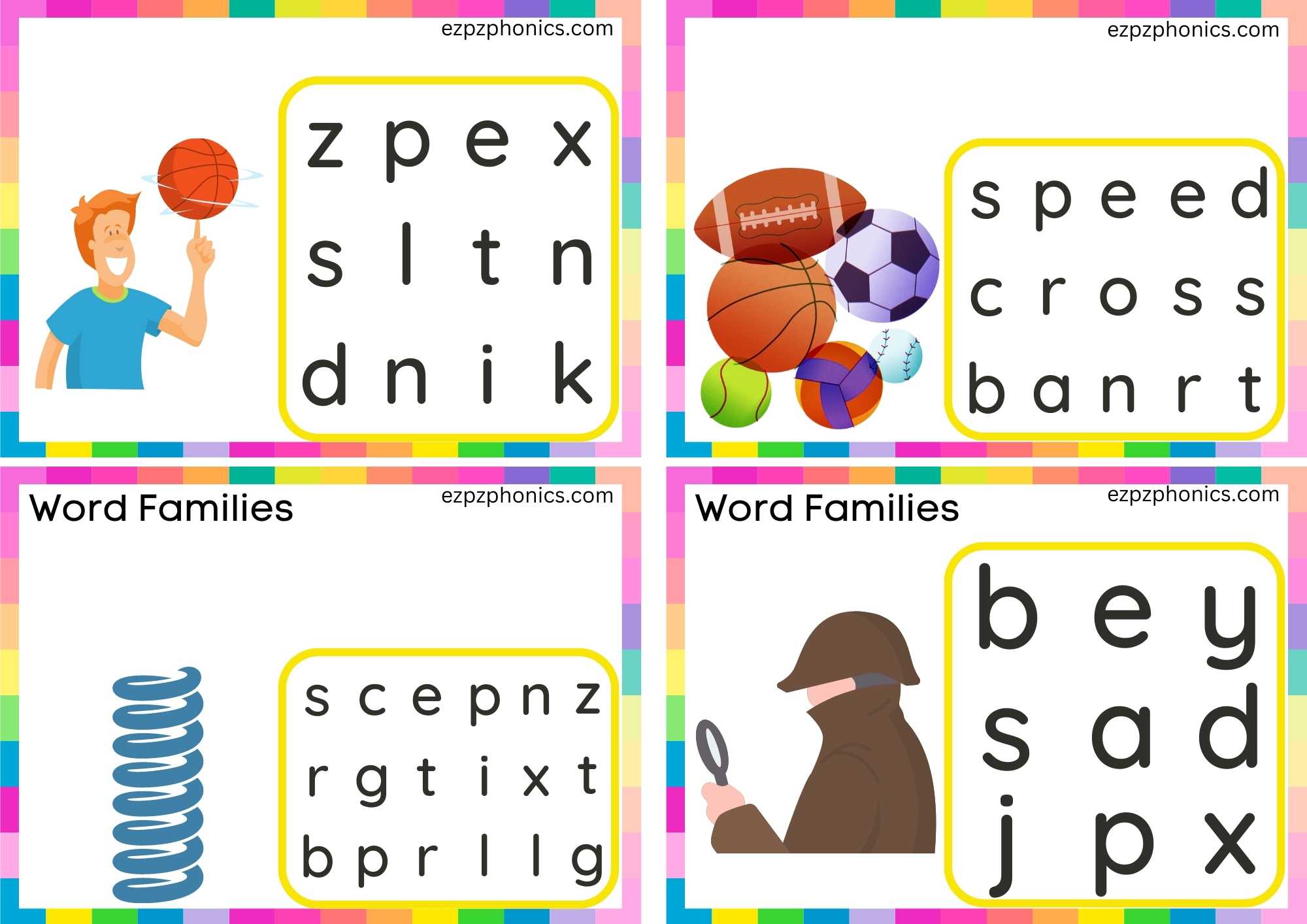 SP Beginning Blends Activity Circle The Correct Letters To Make The ...