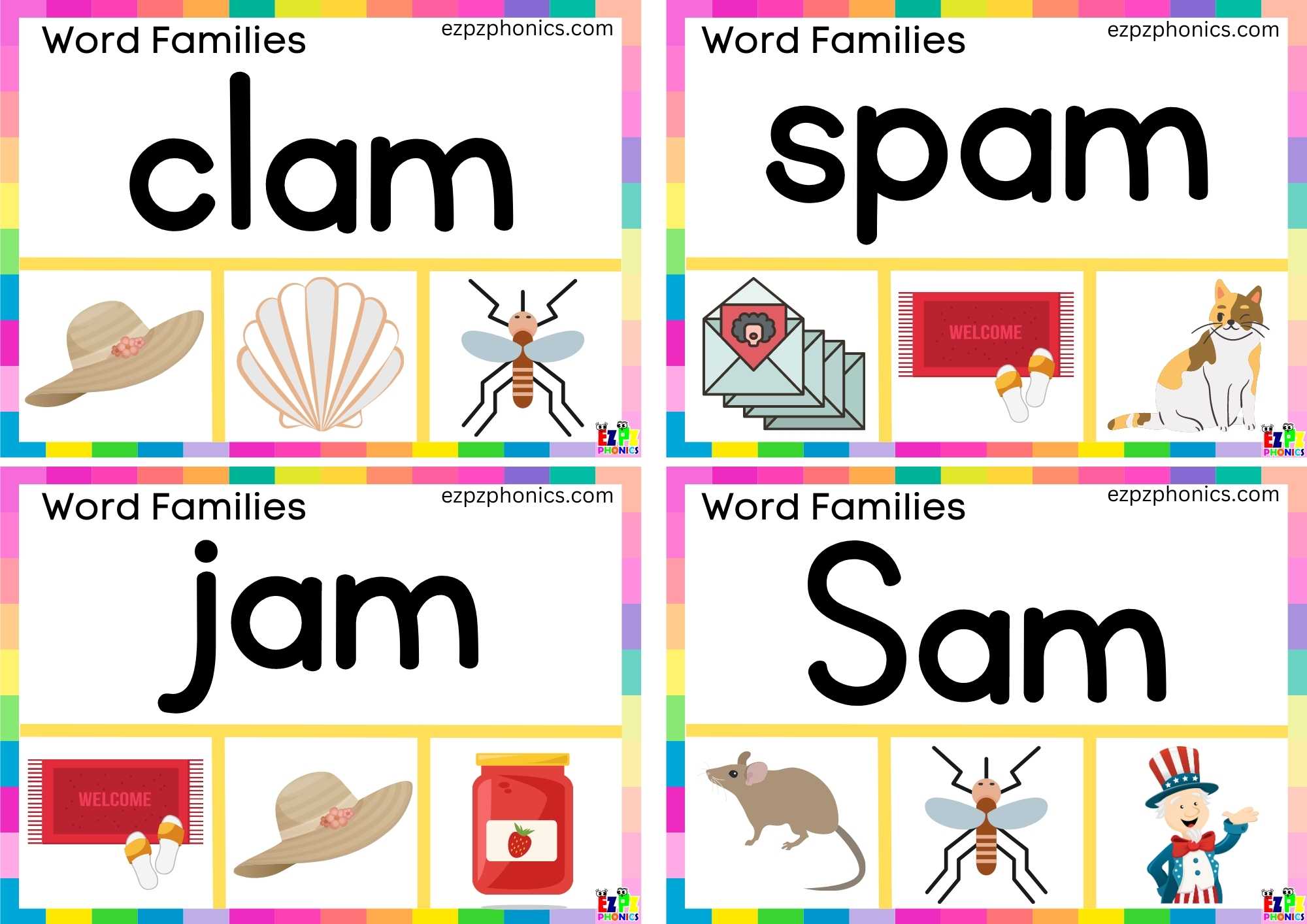 am Word Family - ezpzphonics.com