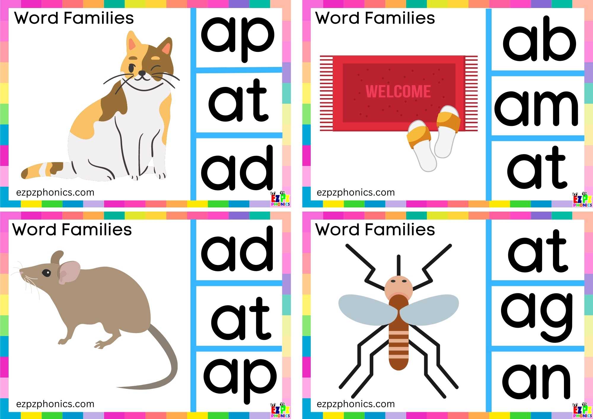 Word Family at Look at the image and clip the correct letters clip ...