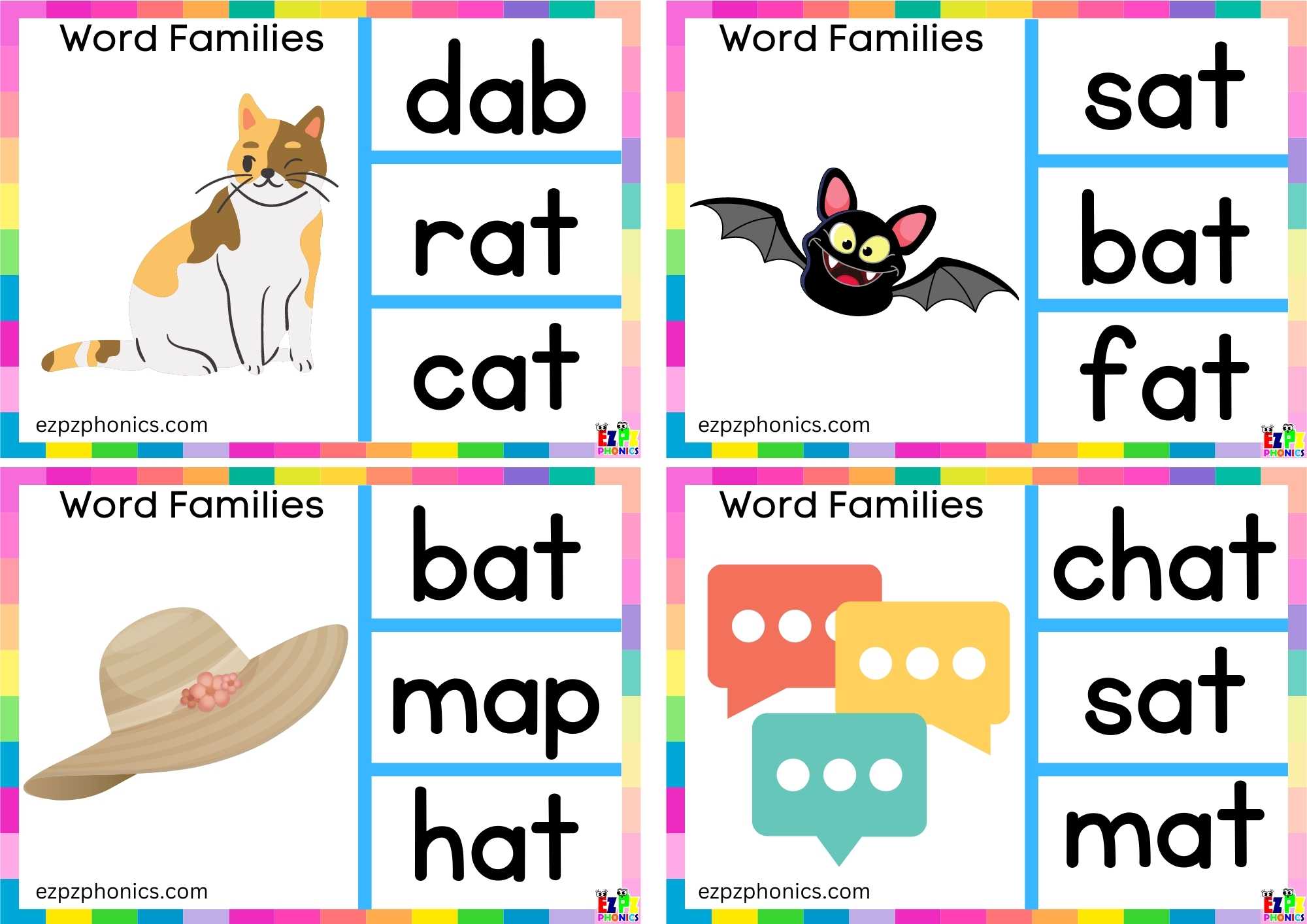 at Word Family Look at the image and clip the correct word Clip Cards ...