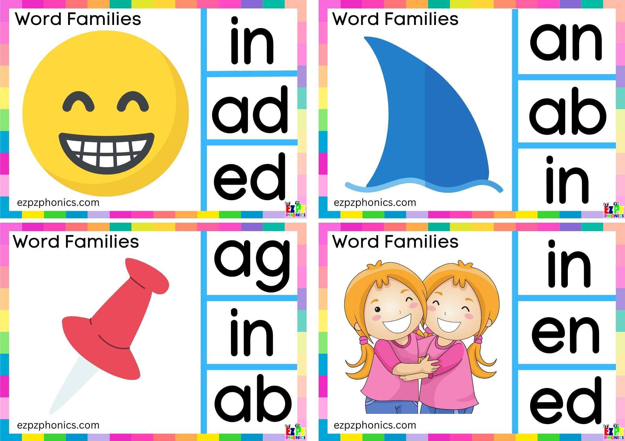 Word Family in Look at the image and clip the correct letters clip ...