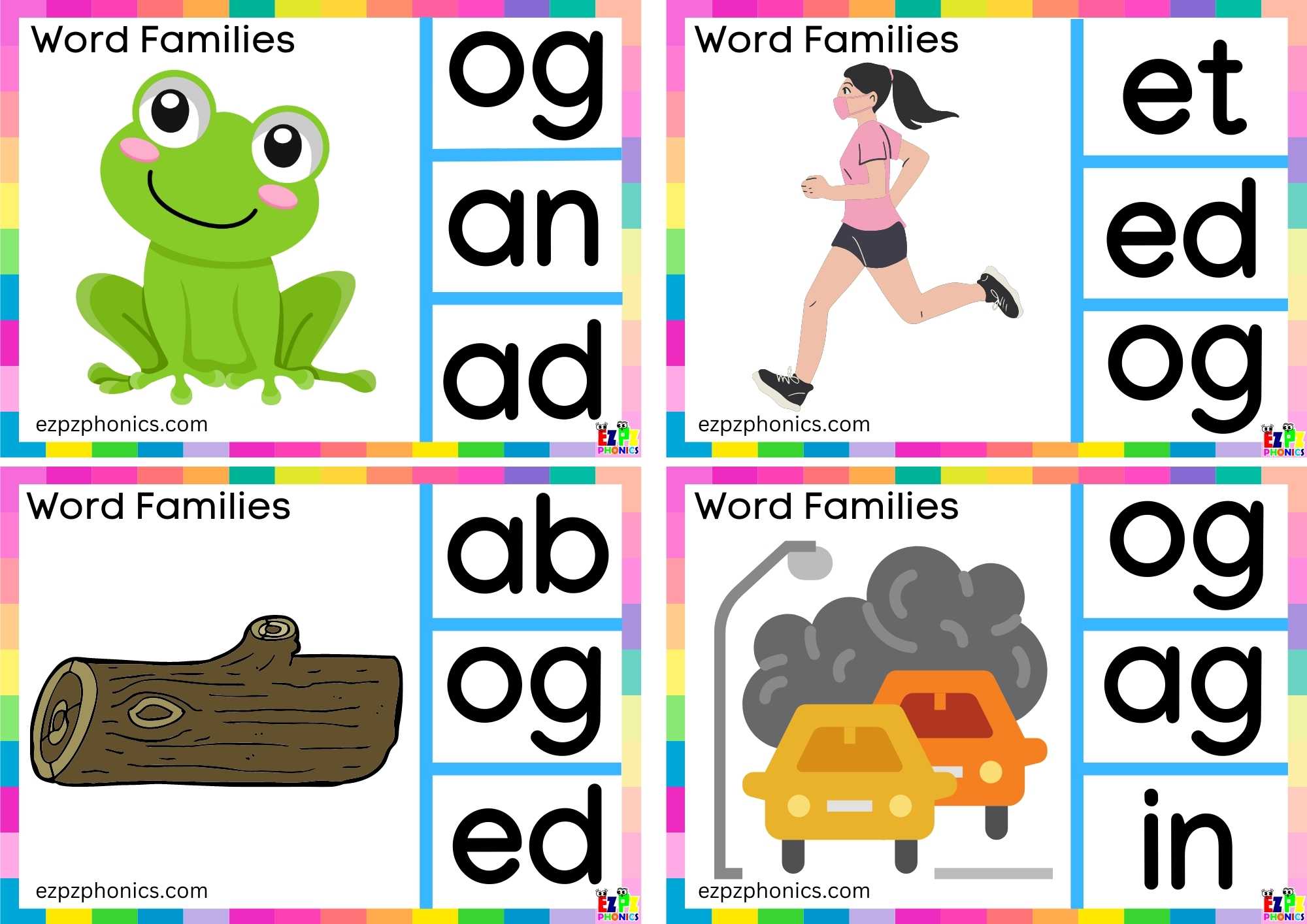 Word Family og Look at the image and clip the correct letters Clip ...