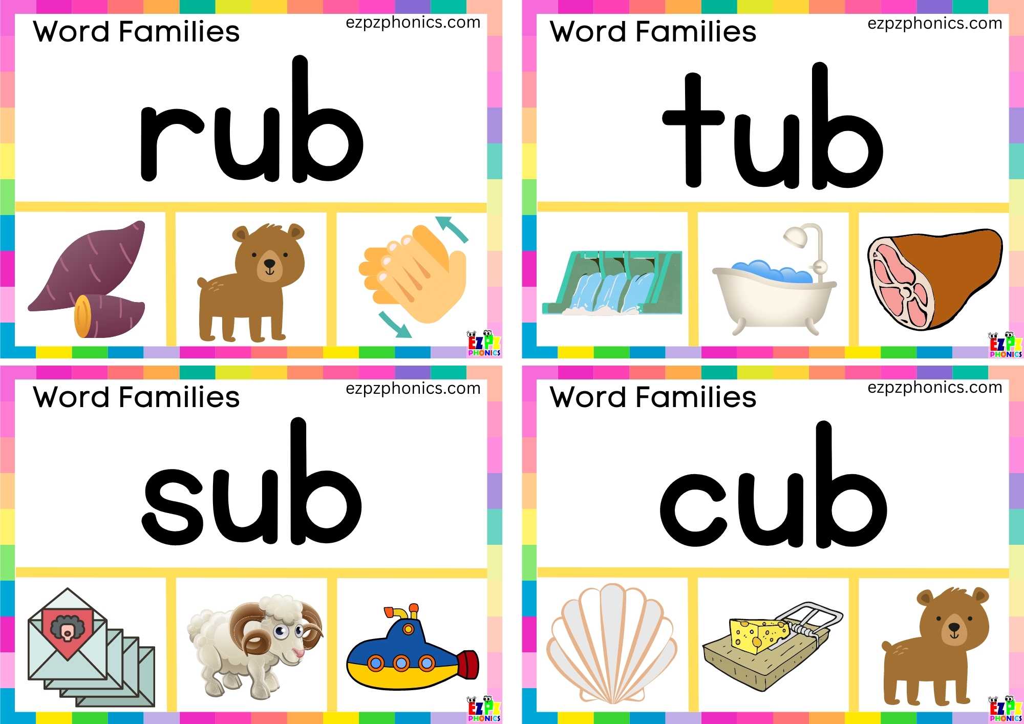 ub Word Family - ezpzphonics.com