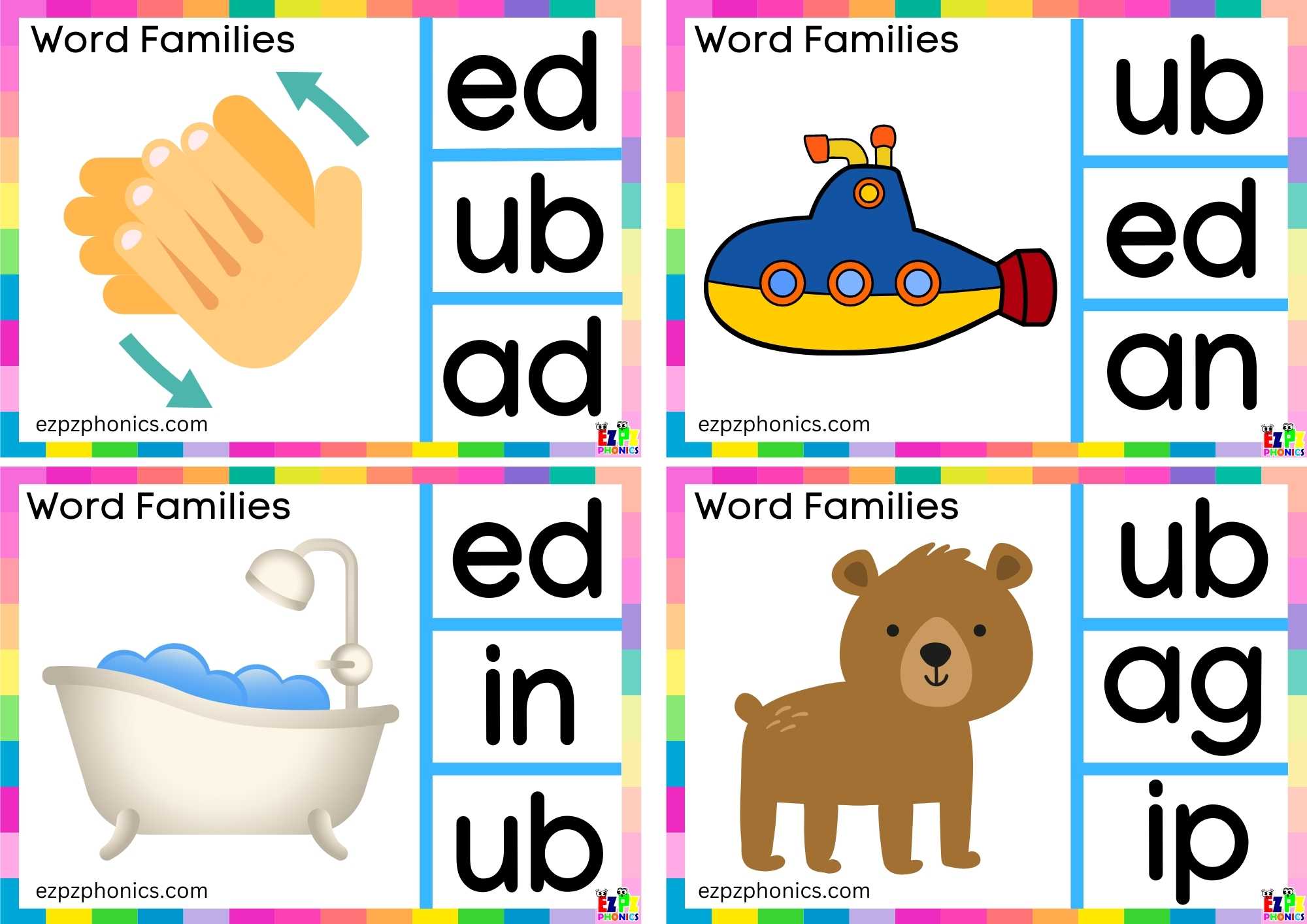 ub Word Family - ezpzphonics.com