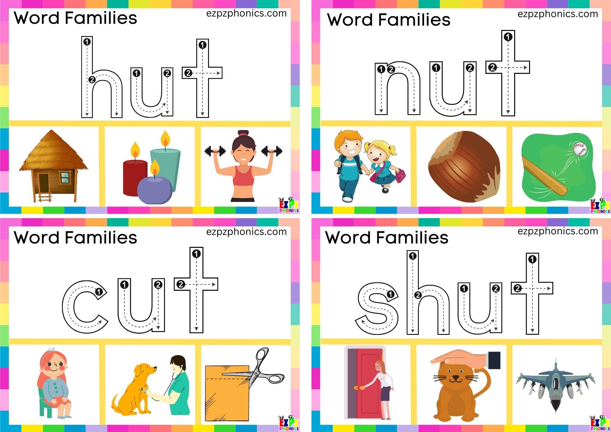 Trace the word and clip the correct image Clip cards group 1 Word ...